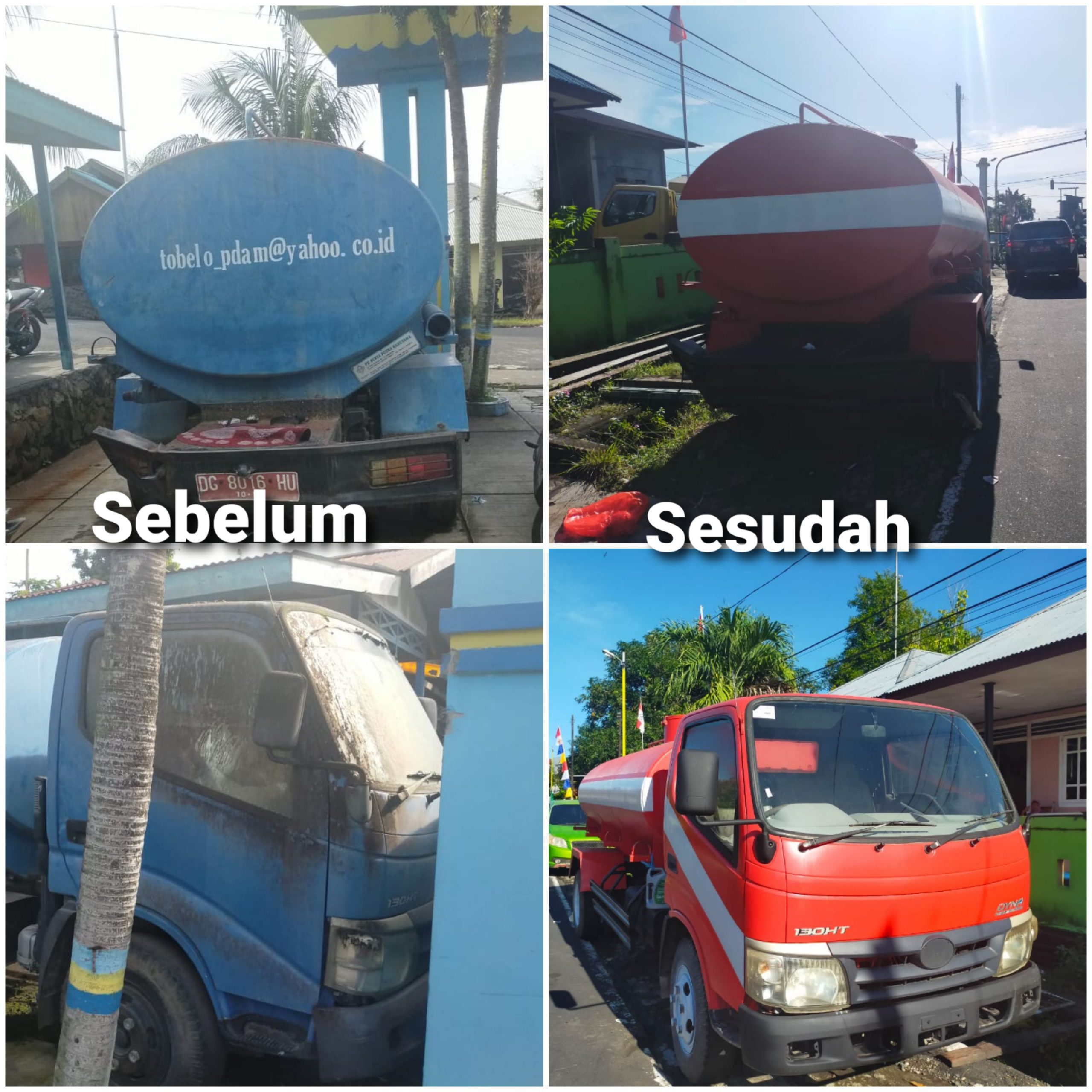 Kasatpol PP Sulap Mobil Tangki PDAM Rongsok Jadi Baru - Poskomalut.com